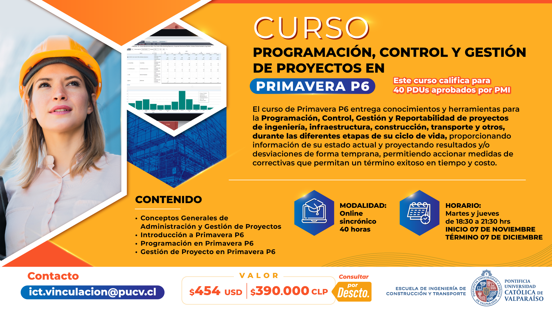 Se abren inscripciones para nueva versión del curso “Programación, Control y Gestión de ...